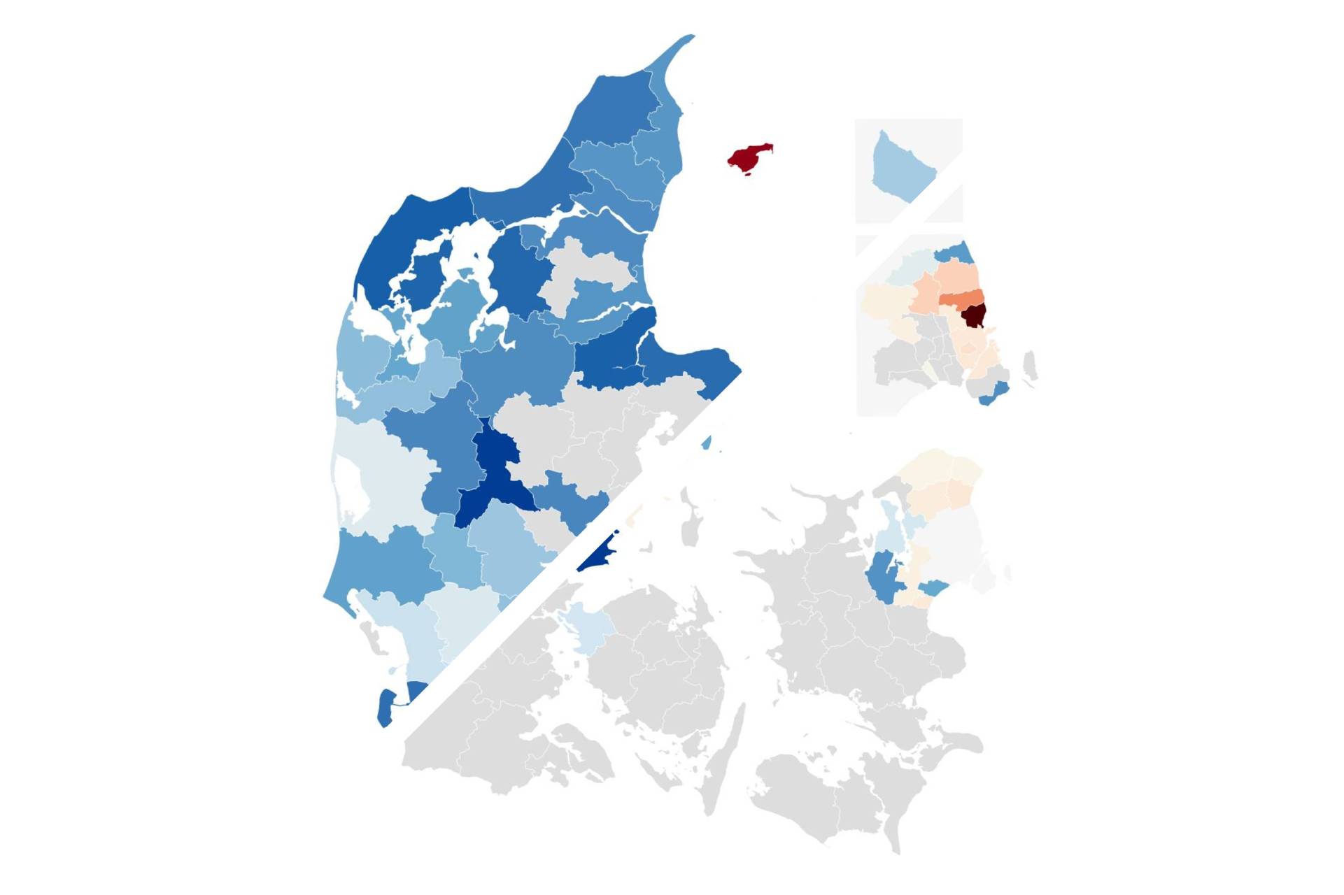 Se kortet her: Skal din kommune af med færre eller flere penge i udligningen i 2026?